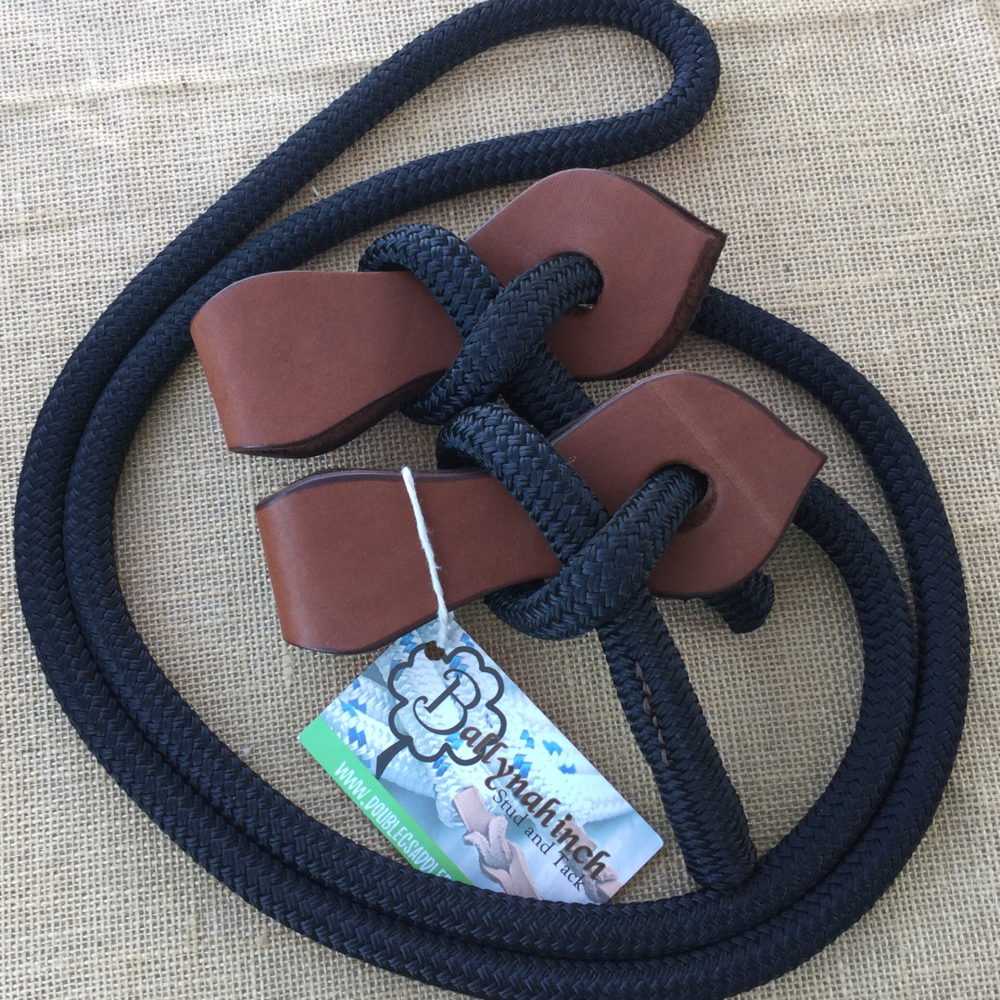 Bally Tack Rope Joined Reins with Slobber Straps 12mm -Black – Double C ...